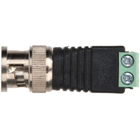 Adaptateur Balun Vidéo Coaxial à Borne à Vis Connecteur Mle BNC
