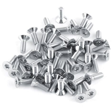 Vis à tête plate, M4 vis à bois Torx/Star Drive en acier inoxydable 304, 50PCS/Pack(M4×16mm)