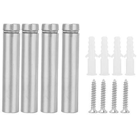 4pcs entretoises en Verre Vis de publicité Fixations Boulons Support ...