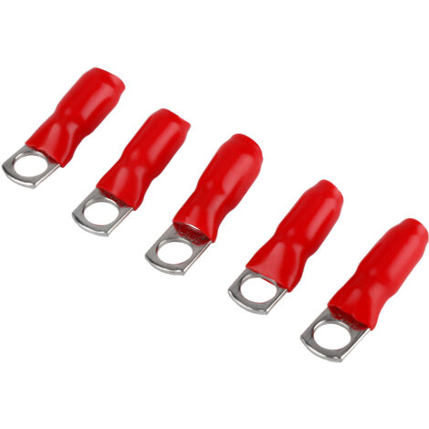 10 Pcs Rouge Noir Taille Moyenne Véhicule Cuivre Joint Terminal Fil ...
