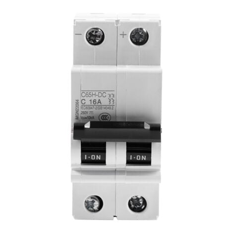 Disjoncteur C65H-DC 2P 250V DC Solar Energy Air Switch Amps (16A)