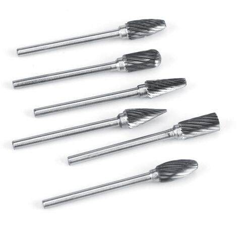 3 Mm Tige 6 Mm Diamètre de la Tête de Coupe Outil de Sculpture Ensemble de Fraises en Carbure ...