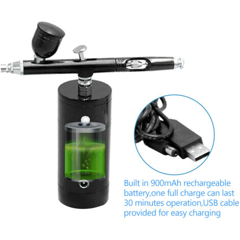 Kit d'aérographe USB rechargeable Pompe à main le compresseur portable ...