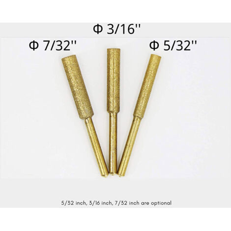 8pcs bits de tronçonneuse en titane affûté diamant hauteur de dureté ...