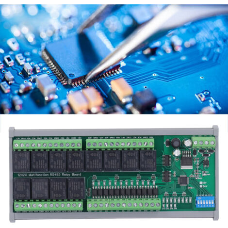 Module de relais RS485, carte PCB RTU à 12 canaux avec composants de ...