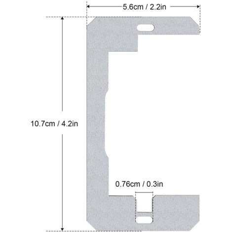 Entretoise de plaque murale en métal, 20 pièces, 4,2x2,2 pouces, niveau ...