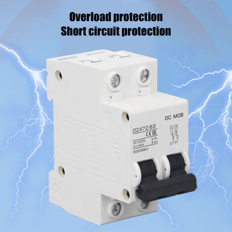 DC Circuit Breaker Overload Protection Magnetic System PV 2P 1000V 20A