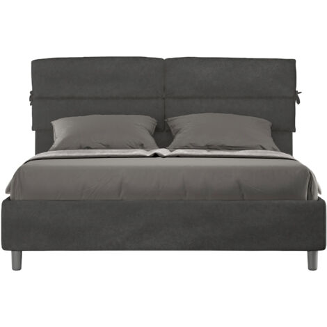 Letto Matrimoniale rivestito in Microfibra - NANDY - Dimensione Rete ...