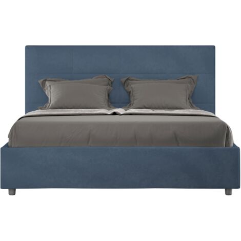 Letto Matrimoniale rivestito in Microfibra - MIKA - Dimensione Rete ...
