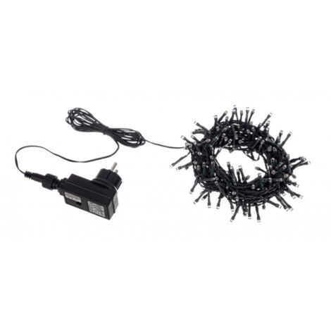 Luci Natale 100 LED Classic, Filo Verde 5mm, IP44 (12 Pezzi)