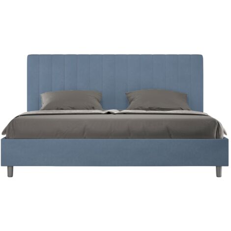 Letto Matrimoniale King size rivestito in Microfibra - AGUEDA - Colore ...