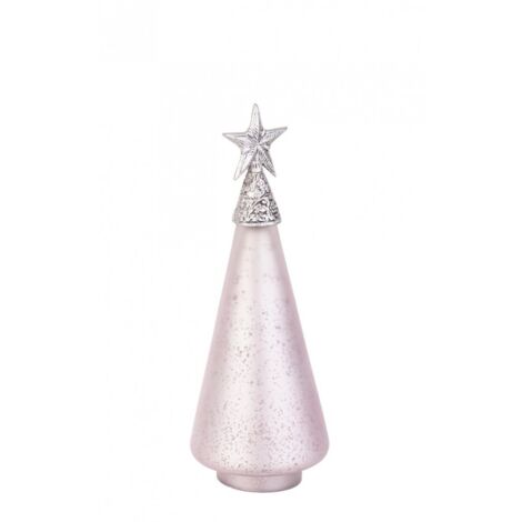 Pino vetro Glow rosa opaco con stella H34