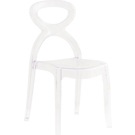 Sedia di design in policarbonato trasparente - AURA