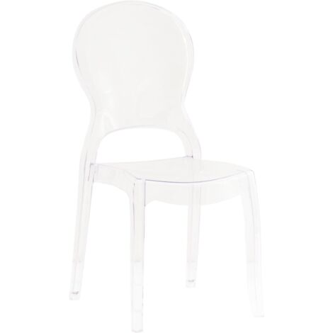 Sedia di design in policarbonato trasparente - GLACIA