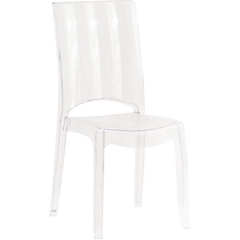 Sedia di design in policarbonato trasparente - CRYSTALIA