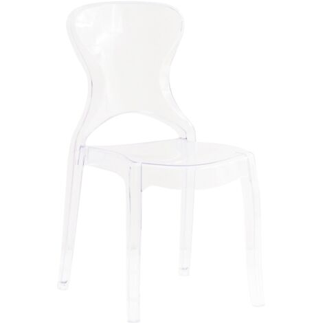 Sedia di design in policarbonato trasparente - LUMINA