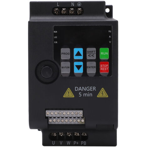 Jeffergarden Unidad de frecuencia Variable 2.2KW monofásico a trifásico VFD Mini inversor de ...