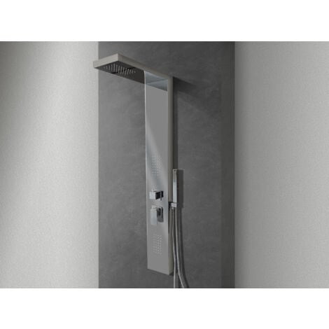 NALA - Colonna Doccia Idromassaggio A Tre Vie In Acciaio Lucido