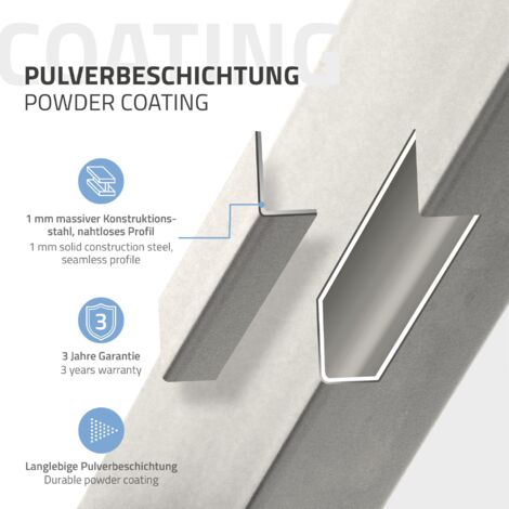 ML-Design 2er Set Tischkufen 80GRAD Neigung, 40x43 cm, Silber, 8x2cm ...