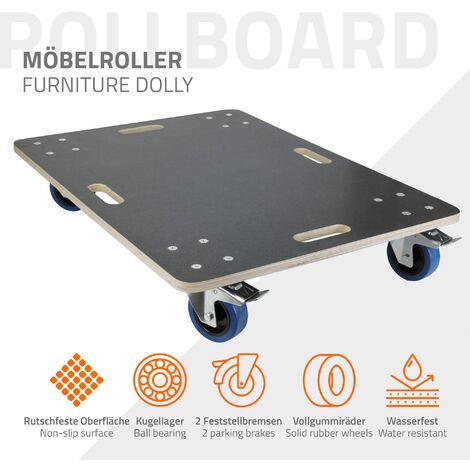 ECD Germany 2er Set Transportroller mit 2x Feststellbremse 60x80 cm ...