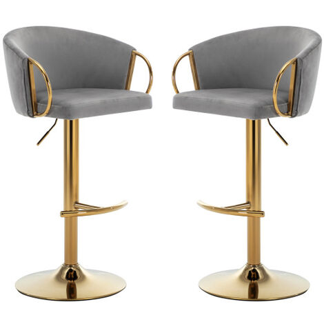 Set di 2 sedie da pranzo in velluto, poltrona da bar, soggiorno, camera da letto, sedia girevole ...