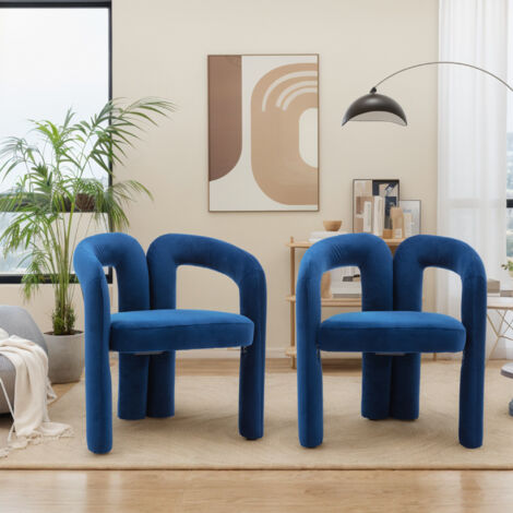 Sedie da pranzo in velluto dal design moderno, sedie decorative ...