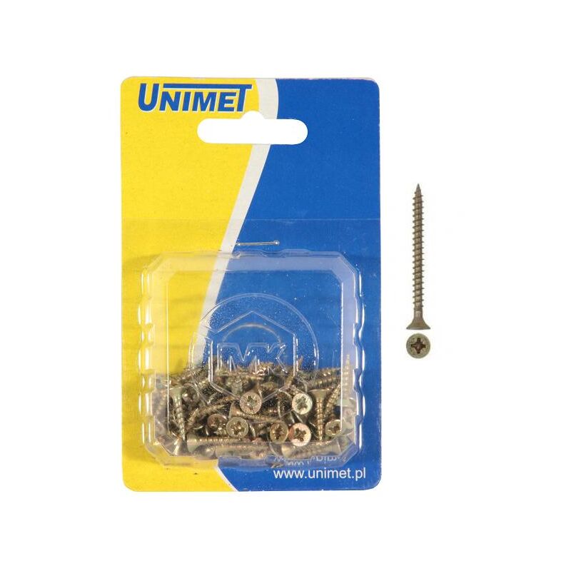 VIS À BOIS GALVANISÉES JAUNE 3,0 x 12 mm, BOÎTE DE 100 PIÈCES, 509 3,0 ...