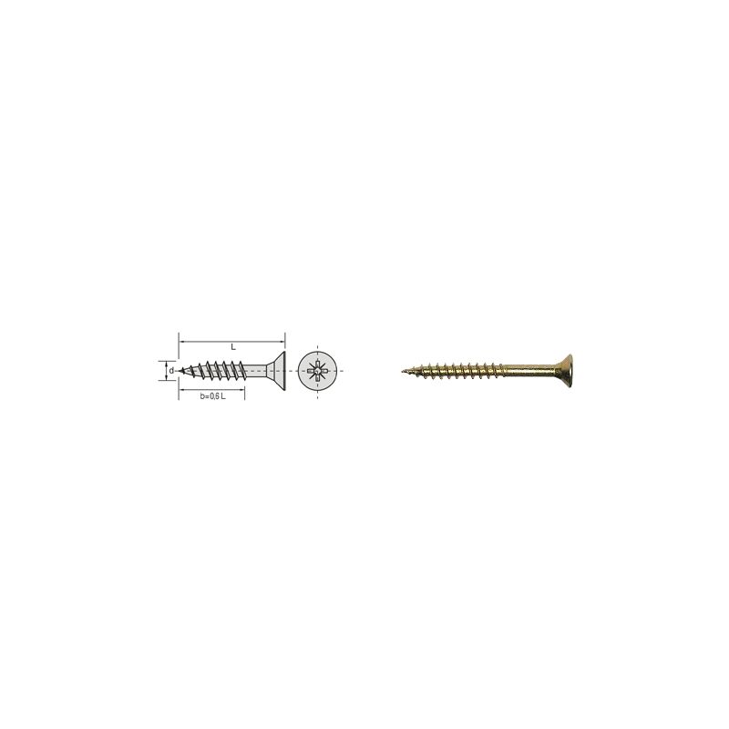 VIS À BOIS GALVANISÉE JAUNE 4,045/29MM - 510 4,045K
