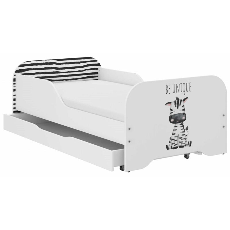 Lit enfant MIKI 140x70 ZEBRA SAFARI