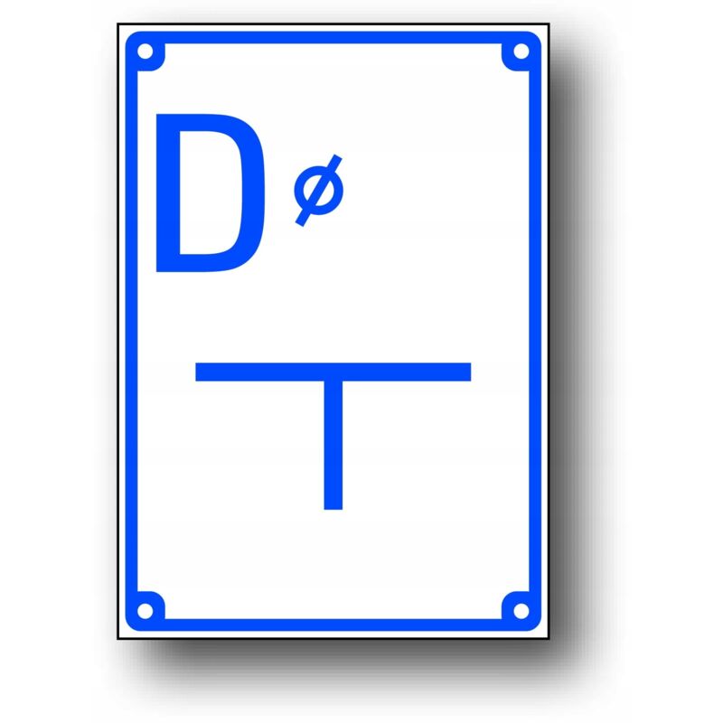 - PLAQUE DE DIRECTION DEMI-PLOMB - 140x200 PANNEAU TODW-3 PANNEAU PVC