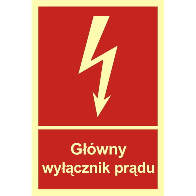 Panneau photo de sécurité incendie en PVC ZP-23 avec interrupteur principal