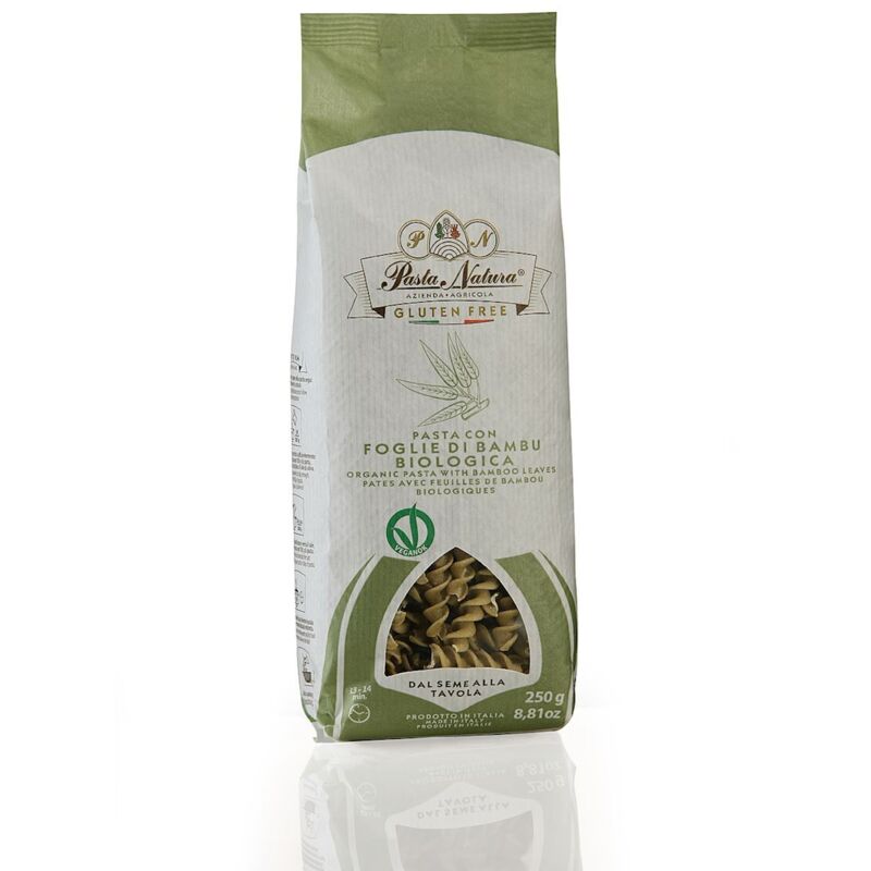 Pâtes (riz complet, aux feuilles de bambou) Fusilli, sans gluten, bio ...