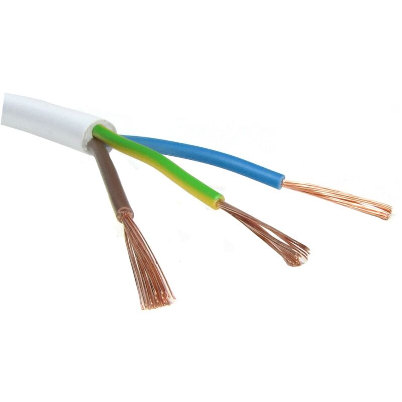 CÂBLE DE CAISSON H03VV-F OMY 3X1.0 BLANC 300V - 100 MB - E113CD-YY002