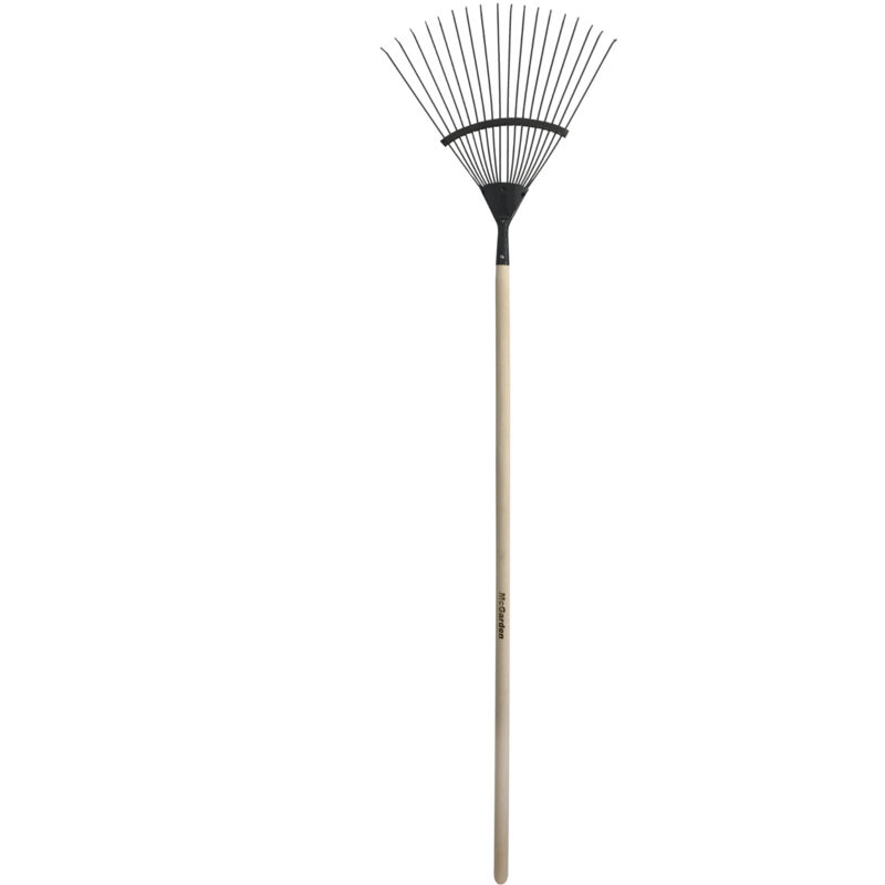 RÂTEAU À FEUILLES EN FIL DE FER À 18 DENTS AVEC MANCHE - MG-800-0465