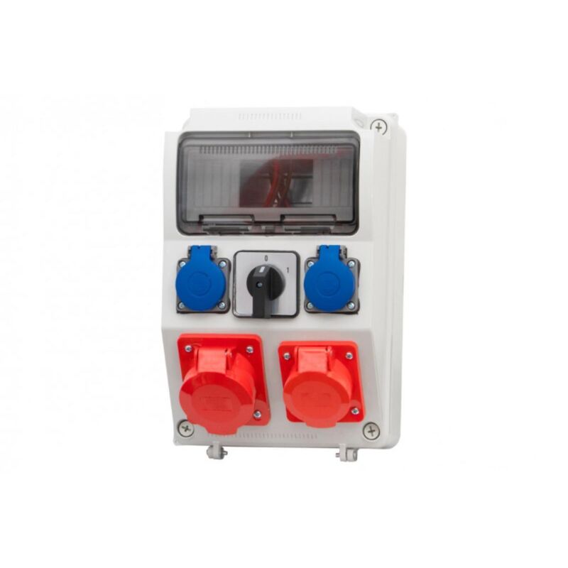 Tableau de distribution CAJA 16A/5P, 32A/5P, 2x230V, 0/1 9M IP65