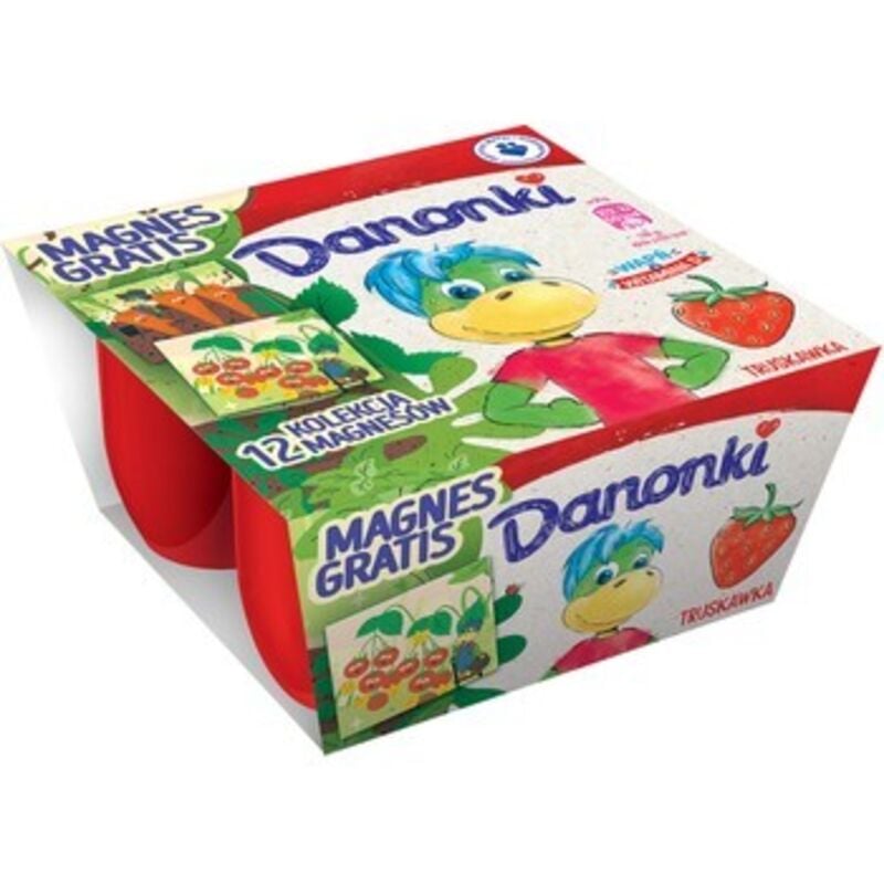 Danone Fraise Danonki - 4 x 50 g - Fromage blanc délicieux et sain