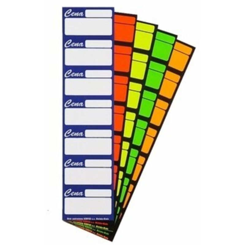 Étiquettes de prix autocollantes Nom 7 Mix - 20 bandes x 7 pcs.