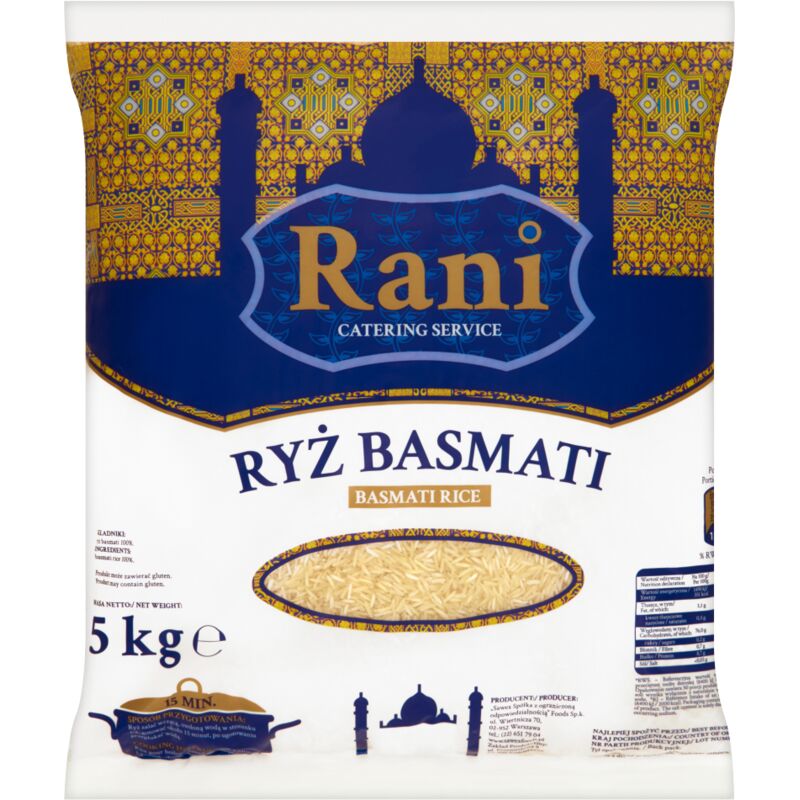 Riz Basmati RANI 5 kg - riz aromatique de l'Himalaya, parfait pour les ...