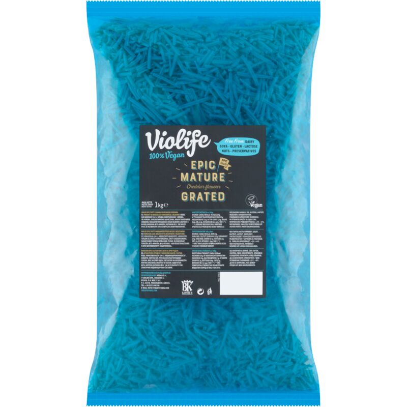 Produit à base d'huile de coco Violife Epic Cheddar affiné râpé ...