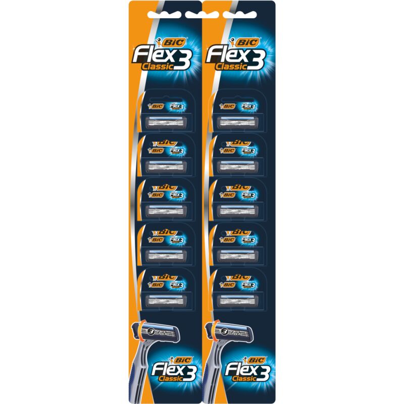 Rasoir Bic Flex 3 Classic à 3 lames, lot de 10