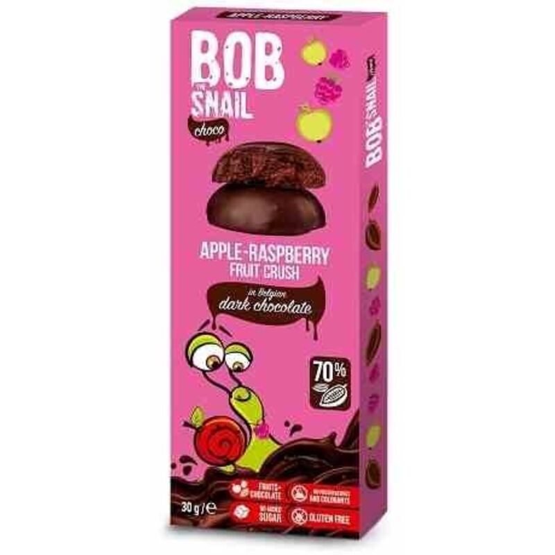 BOB SNAIL Snack Pomme et Framboise Chocolat - Une collation saine et ...
