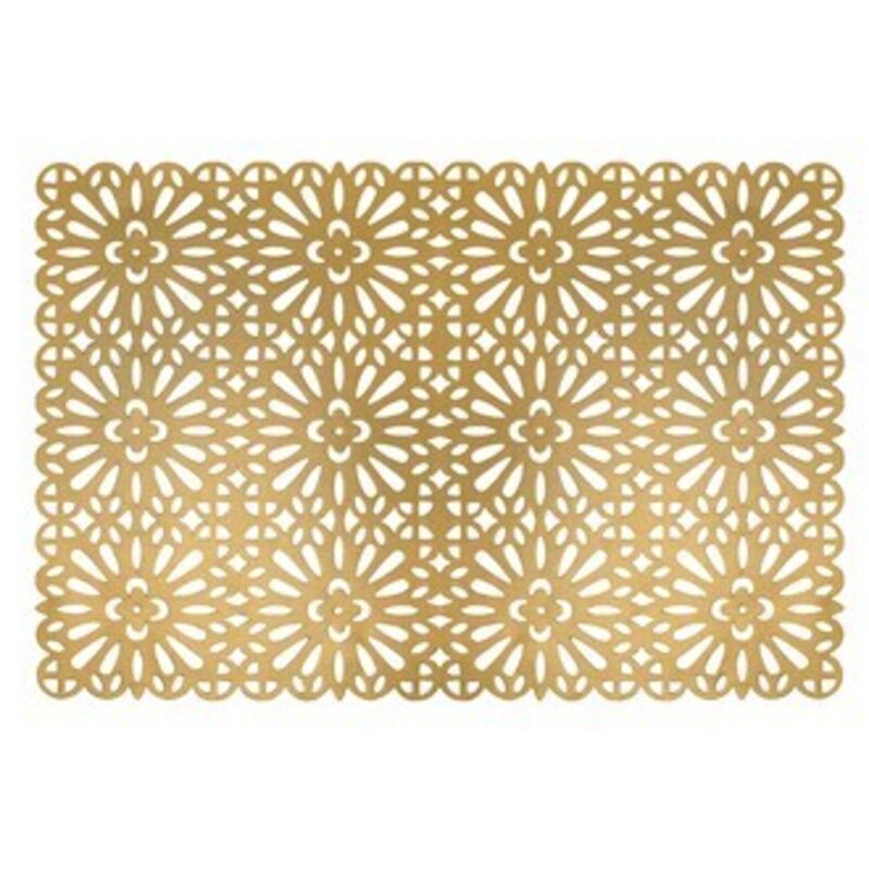 Set de table doré 30 x 45 cm - PVC/PS, facile à nettoyer