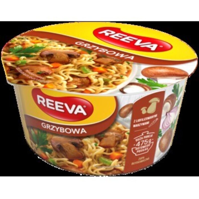 Soupe instantanée aux champignons REEVA 75 g - un plat rapide, le repas parfait à emporter