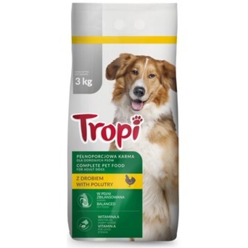 Croquettes pour chien Tropi 3 kg à la volaille