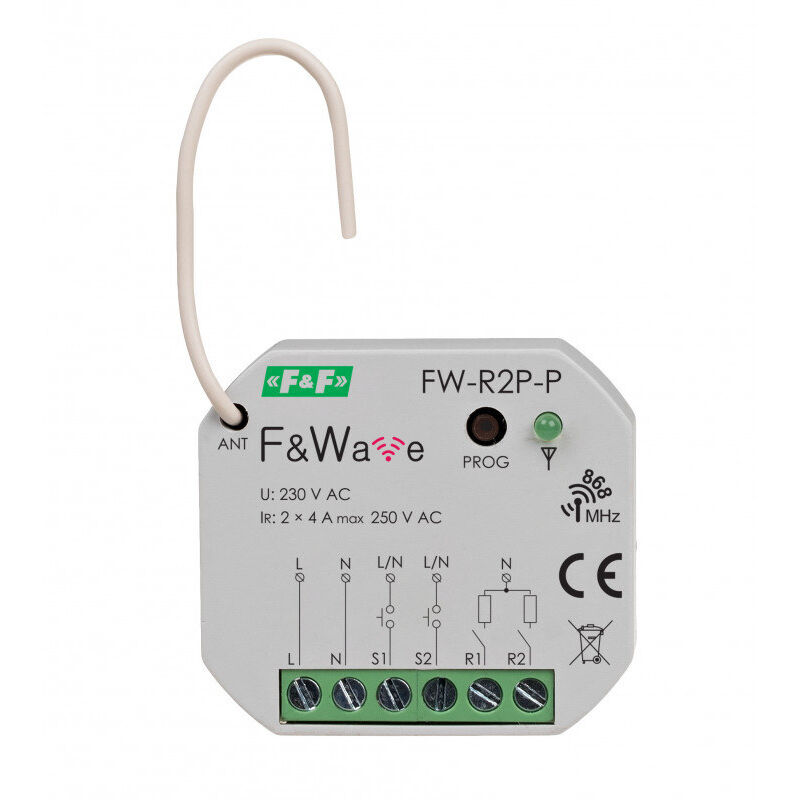 Relais radio double bistable pour boîtier de montage 60 85÷265v ac/dc ...