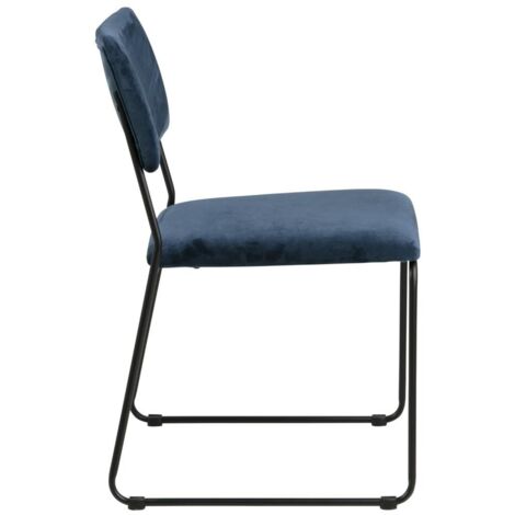 Chaise rembourrée Cornelia VIC bleu marine