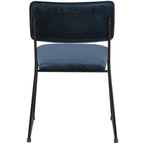 Chaise rembourrée Cornelia VIC bleu marine