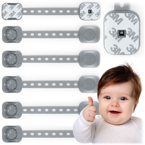 Ricokids 798201 serrure d'ouverture de casier, 6 pièces, gris