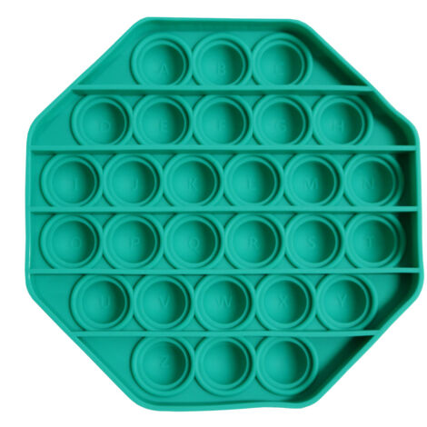 Jouet sensoriel anti-stress PopIt en forme d'octogone - vert