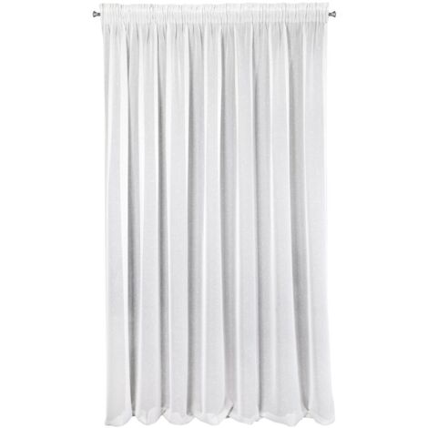 RIDEAU PRÊT ANGELA SUR RUBAN 350X250 CM BLANC
